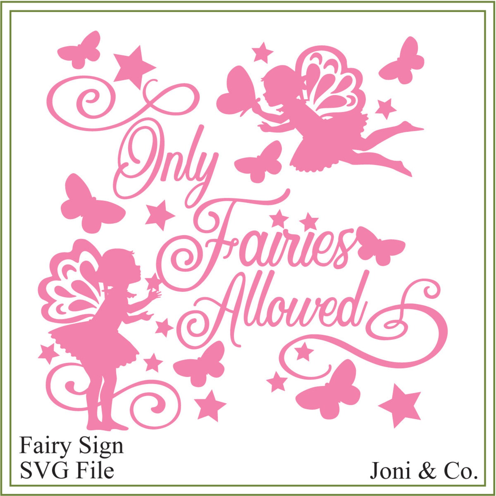Fairy Sign SVG File Fairy SVG Glass block SVG vinyl | Etsy