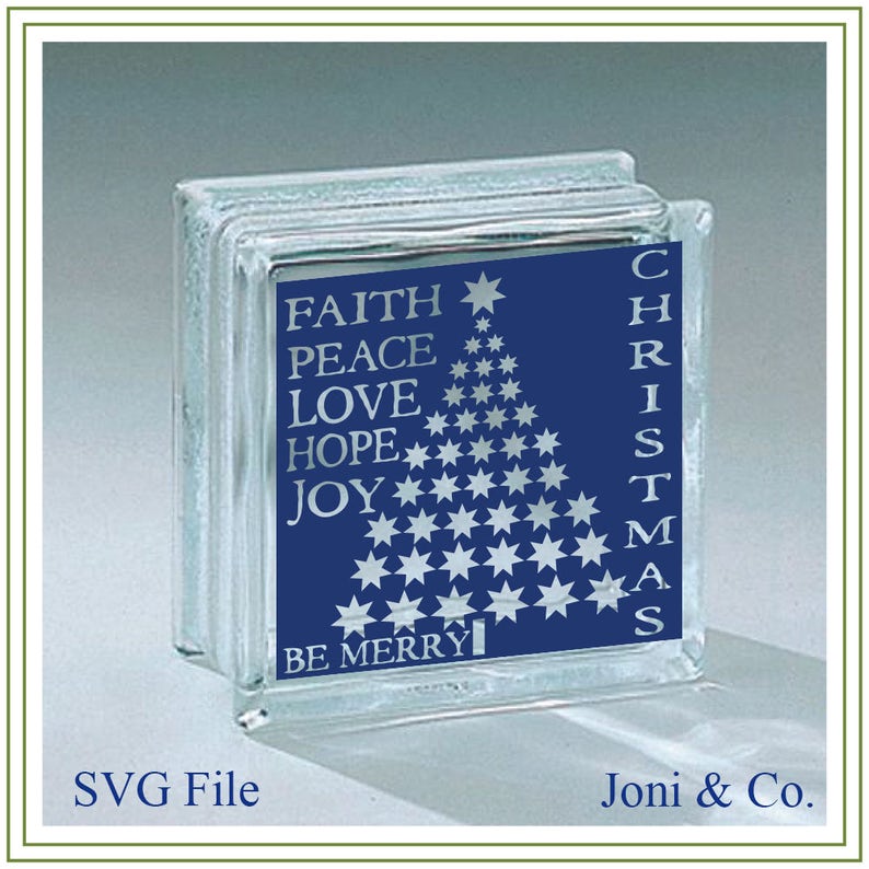 Christmas Glass Block Svg Christmas Tree Svg Glass Blocks Etsy
