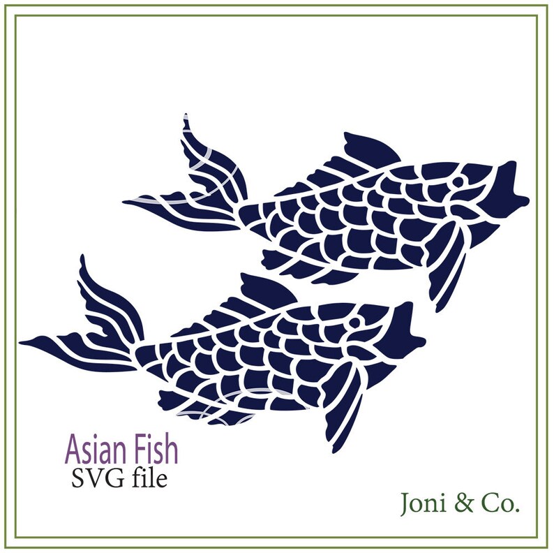Fish SVG, Asian Fish SVG, Japanese Fish, Vinyl Cutting, Glass Blocks ...