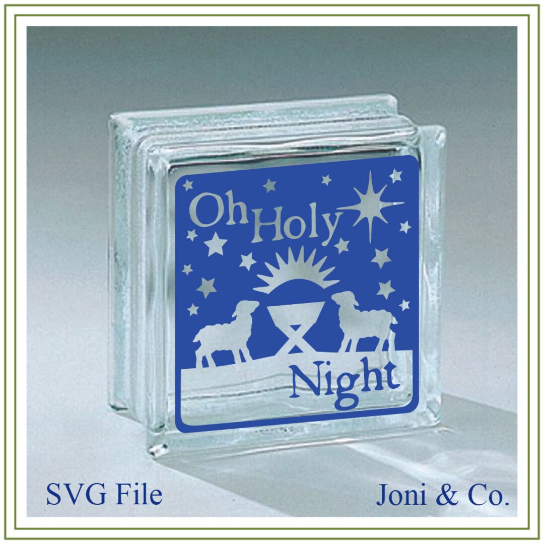 Nativity Christmas Glass Block SVG, Nativity Svg, Glass Block SVG Cut ...