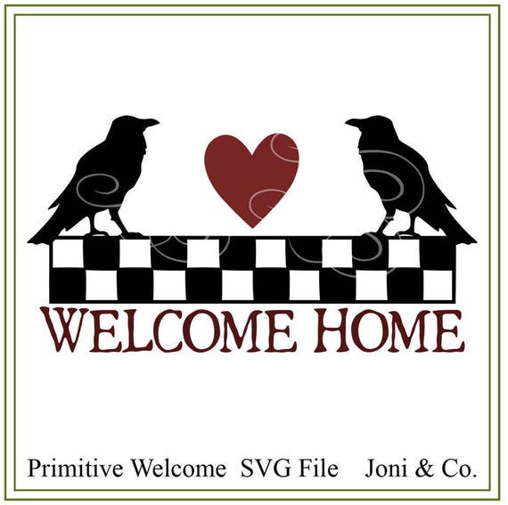 Primitive Welcome With Crows SVG File Download Primitive SVG | Etsy