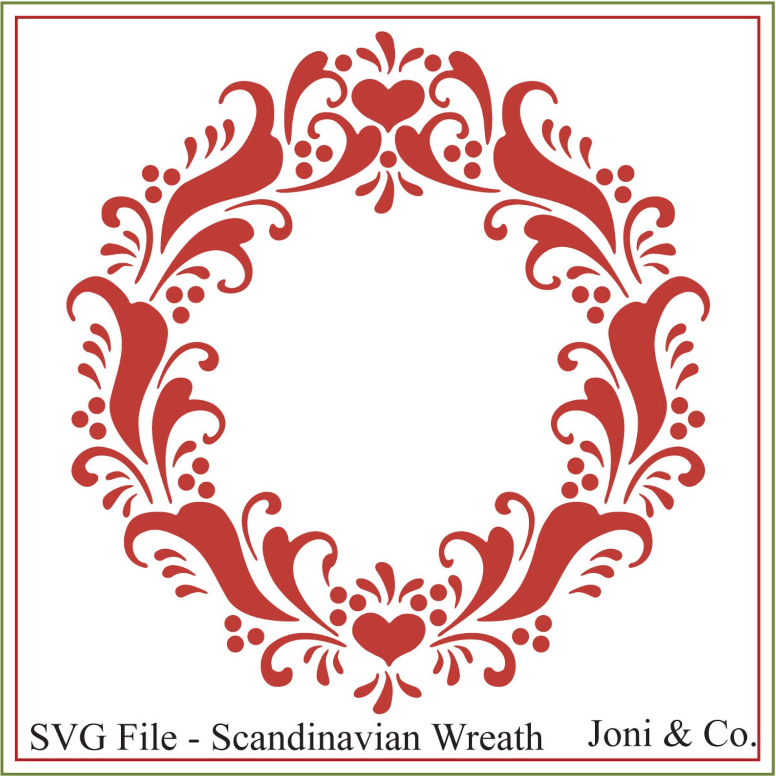 Christmas Svg, Scandinavian Wreath Svg, Swedish Christmas, Glass Block ...