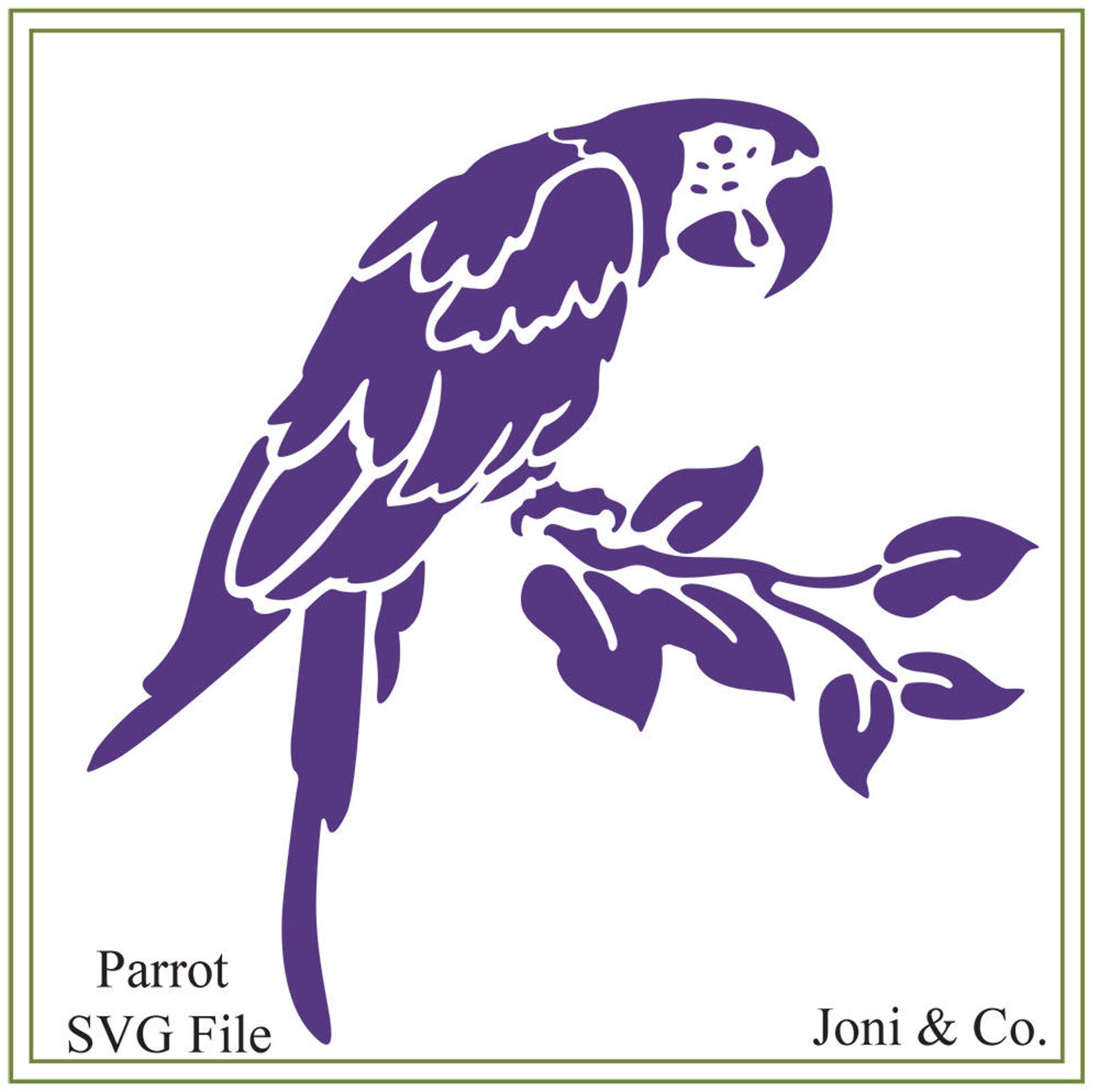 Parrot Svg Tropical Bird Illustration Tropical Animals SVG | Etsy