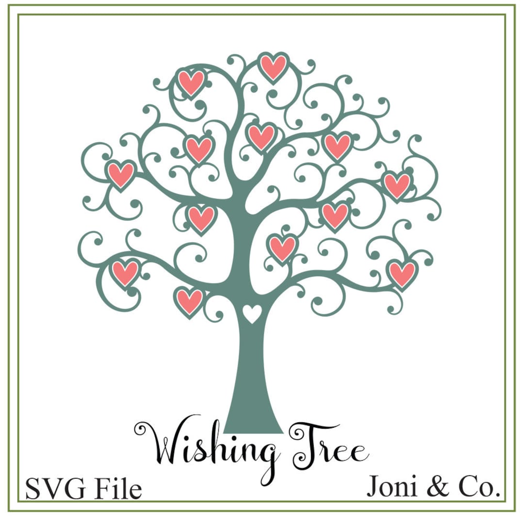 Tree Svg, Wishing Tree Svg, Wedding Svg, Nature Svg, Rustic Tree ...