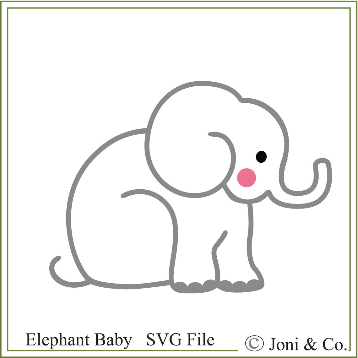 Elephant Baby SVG Elephant SVG Children's Decor | Etsy