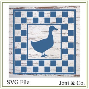 Primitive Duck SVG File Download, Primitive SVG, Glass Block Design ...