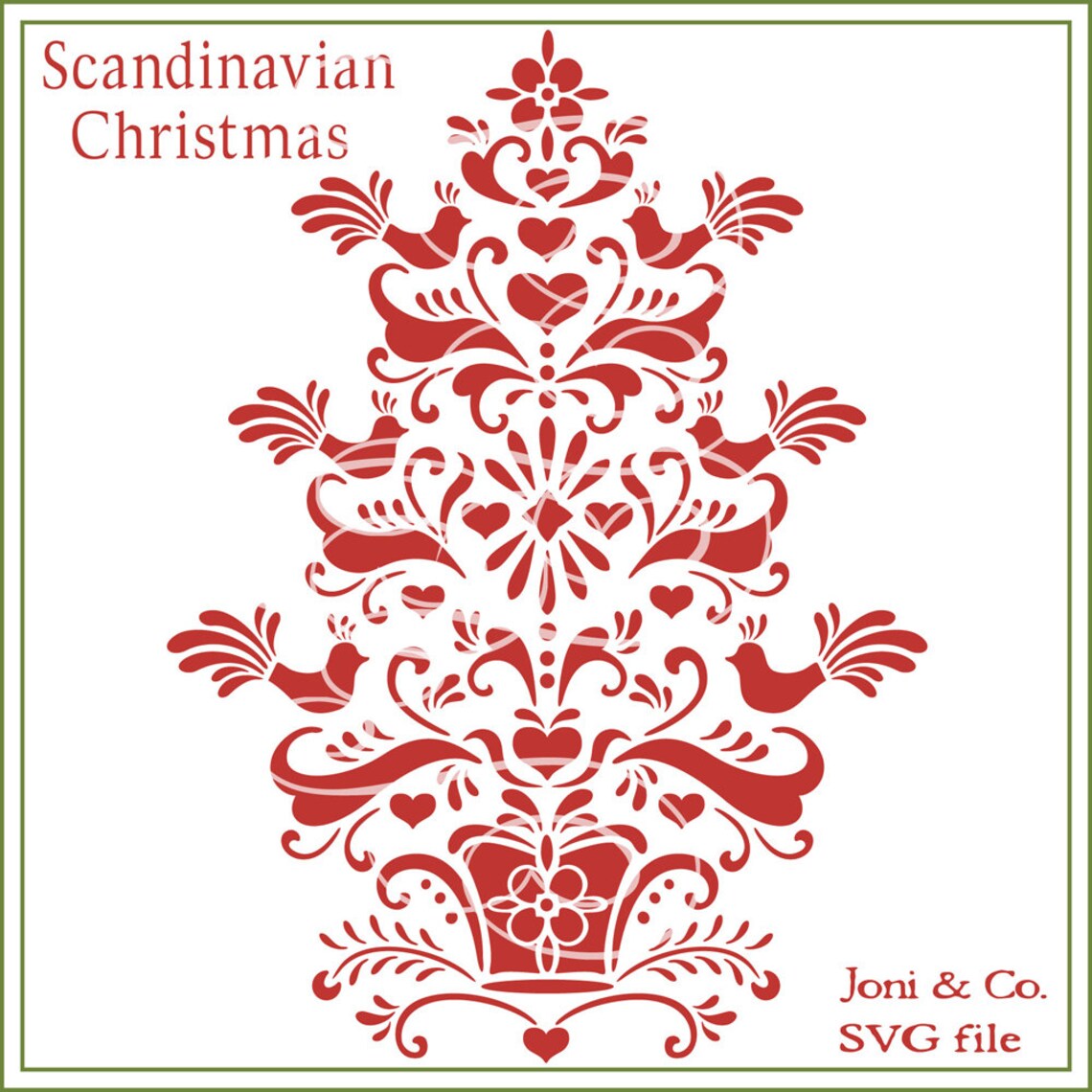 Scandinavian Christmas Tree SVG File Swedish Christmas Tree. - Etsy