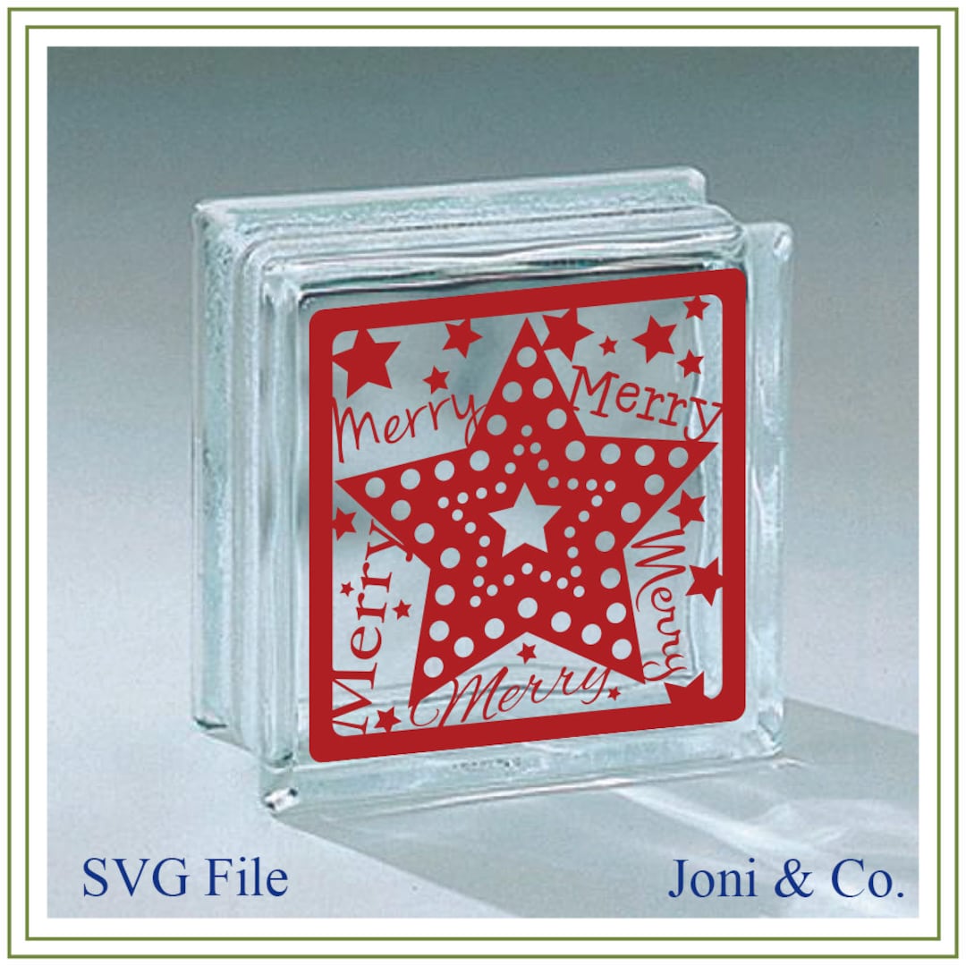 Christmas Glass Block SVG, Christmas Star Svg, Glass Block SVG Cut File ...