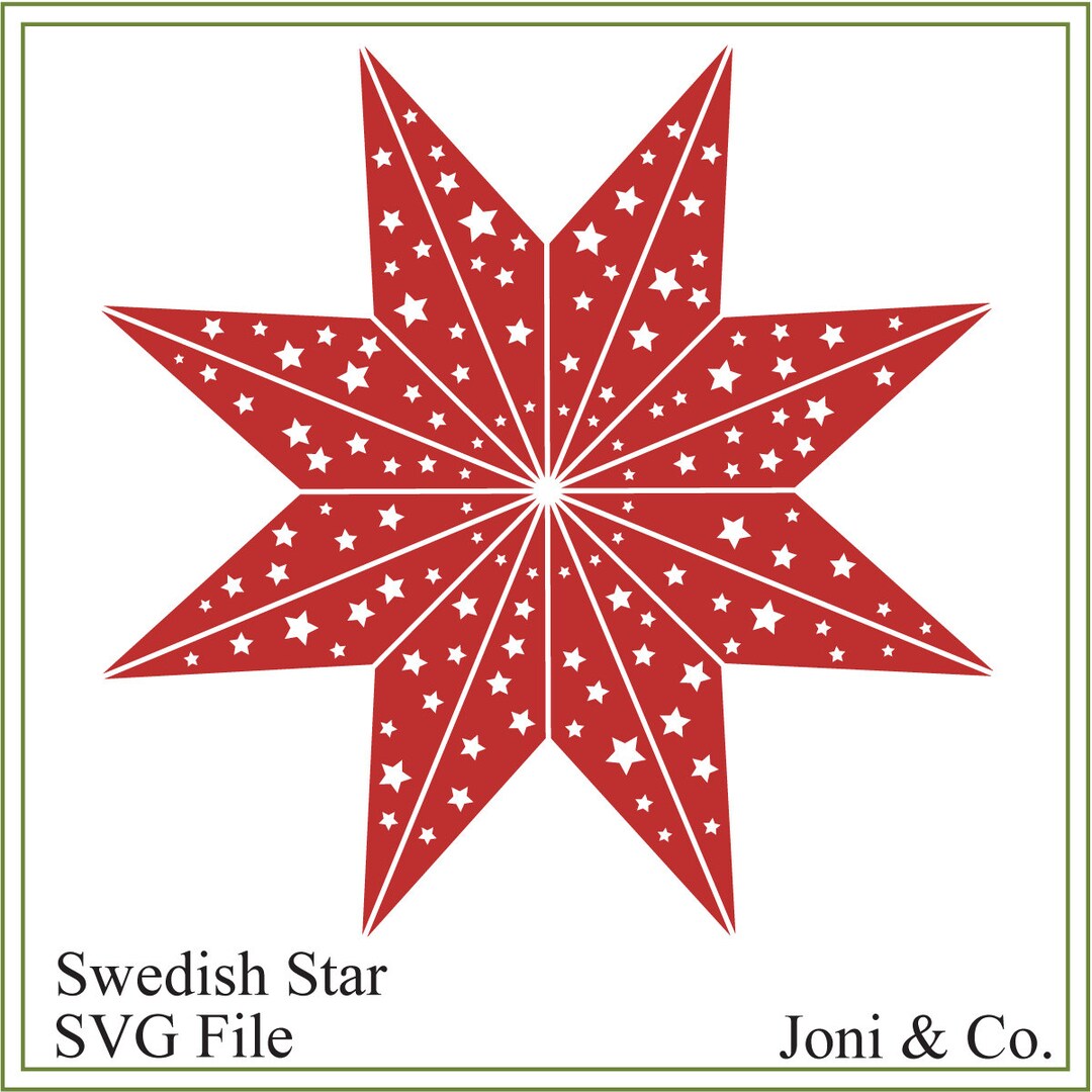Christmas Svg, Swedish Christmas Star Svg, Christmas Star, Glass Block ...
