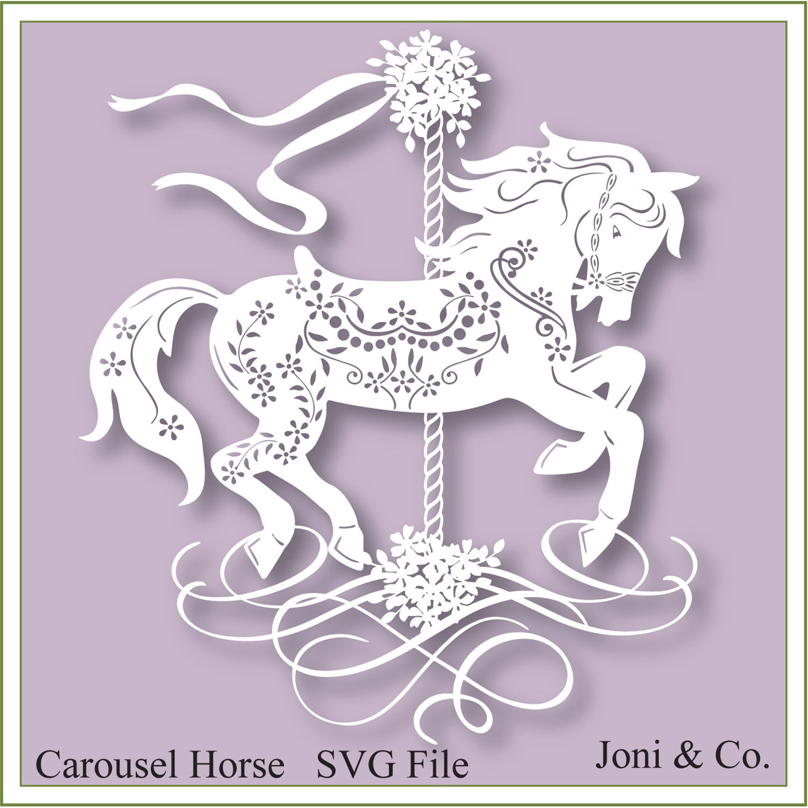 Carousel Horse Svg Paper Cutting SVG and PDF Files Included - Etsy UK