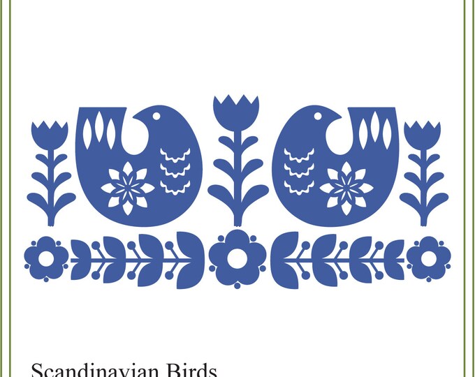 Scandinavian Birds SVG File, Scandinavian Christmas, Swedish Christmas ...