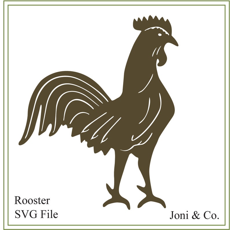 Rooster Svg Primitive French Country Sign Svg Printable - Etsy