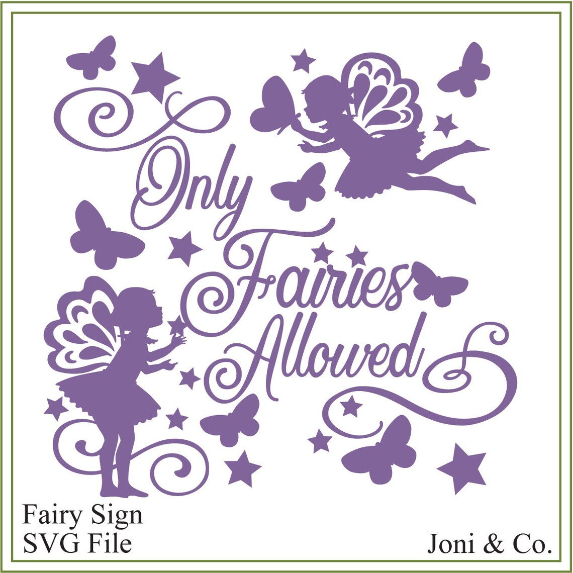 Fairy Sign SVG File Fairy SVG Glass block SVG vinyl | Etsy
