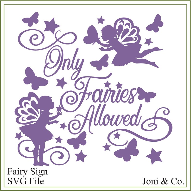 Fairy Sign SVG File Fairy SVG Glass block SVG vinyl | Etsy