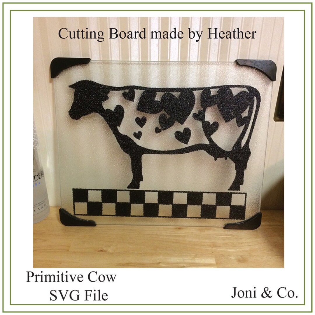 Primitive Cow SVG File Download, Primitive SVG, Glass Block Design ...