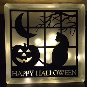 Halloween Glass Block SVG File, Halloween Window Illustration, Vinyl ...