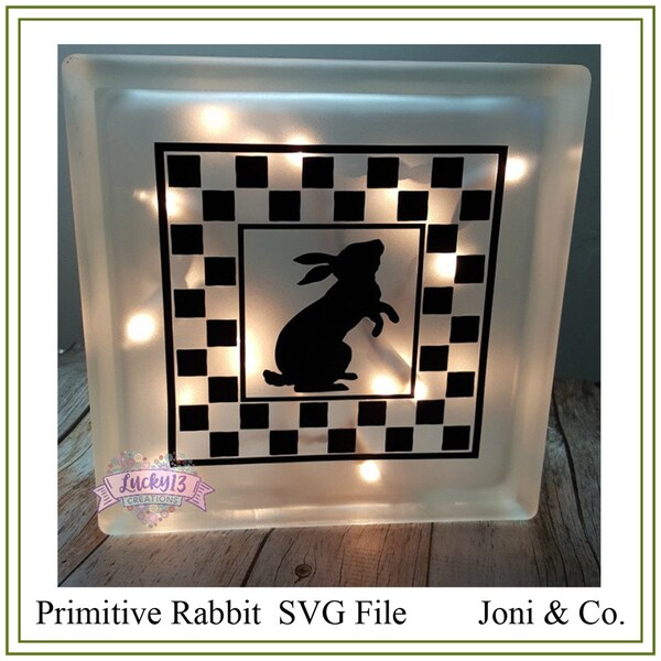 Rabbit Glass Block Vinyl - Etsy