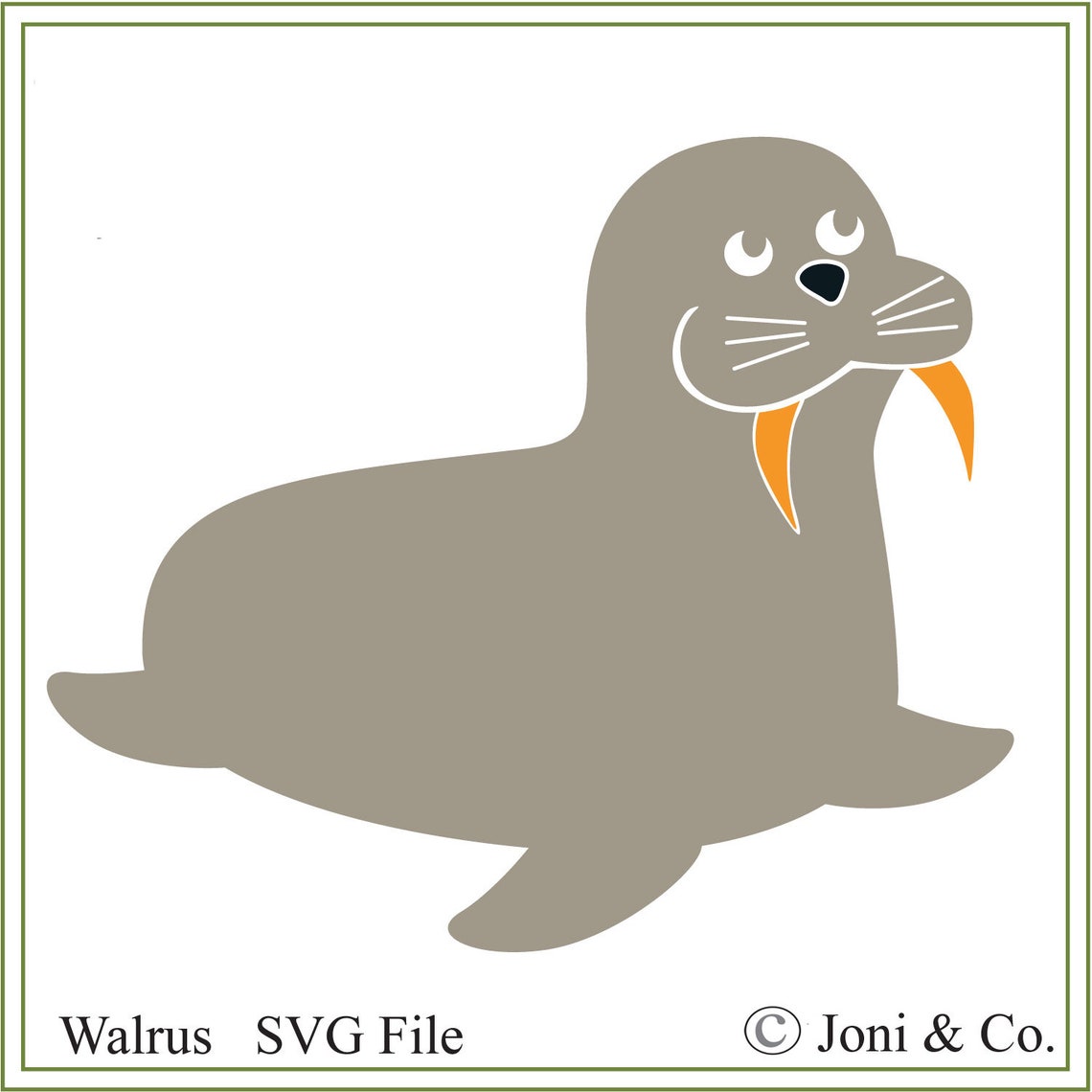 Walrus SVG Walrus Baby SVG Baby Animals Greeting Cards - Etsy