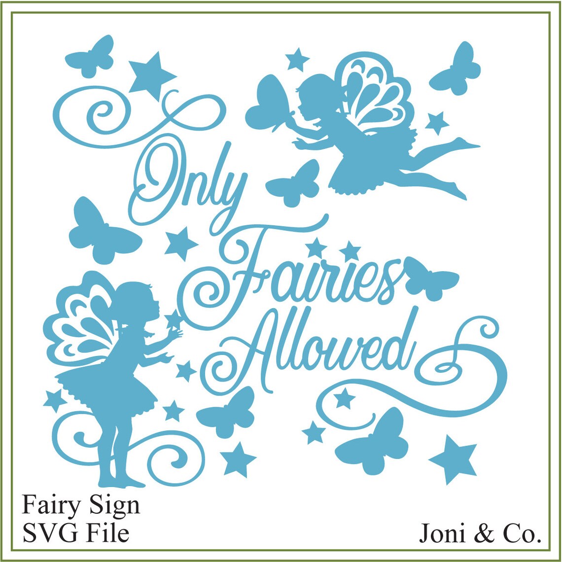 Fairy Sign SVG File Fairy SVG Glass block SVG vinyl | Etsy