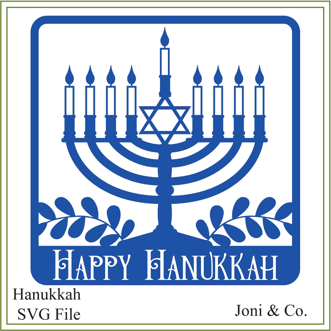 Hanukkah SVG, Happy Hanukkah Svg, Printable, Glass Block Svg, Holiday ...