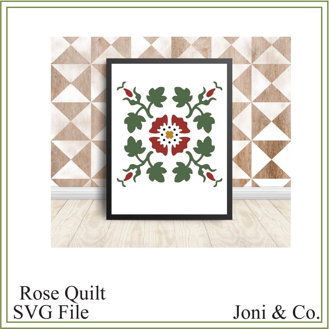 Quilt SVG Rose Quilt Pattern Svg Quilting Svg Iron on | Etsy