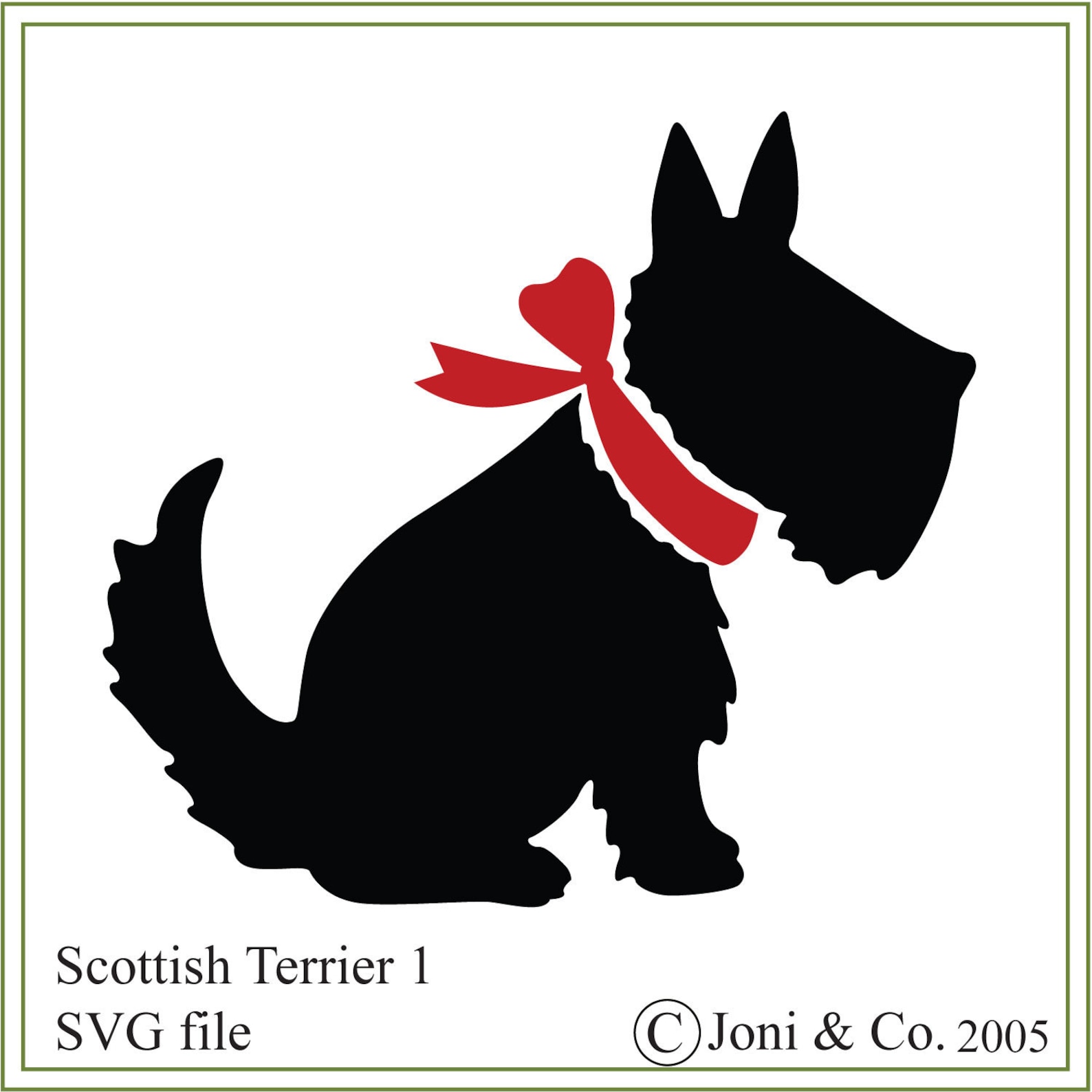 Scottie SVG Scottie 1 Svg Cricut Silhouette Scottish | Etsy