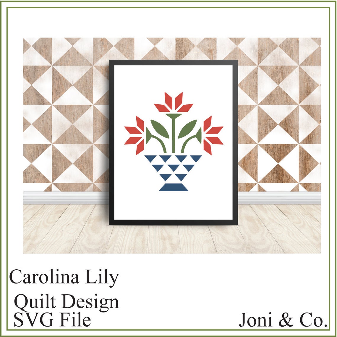 Quilt SVG Carolina Lily Quilt Svg Quilting Svg Iron on - Etsy
