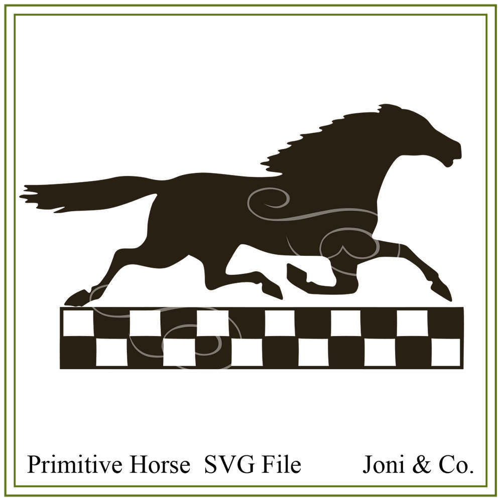 Primitive Horse SVG File Download, Primitive SVG, Glass Block Design ...