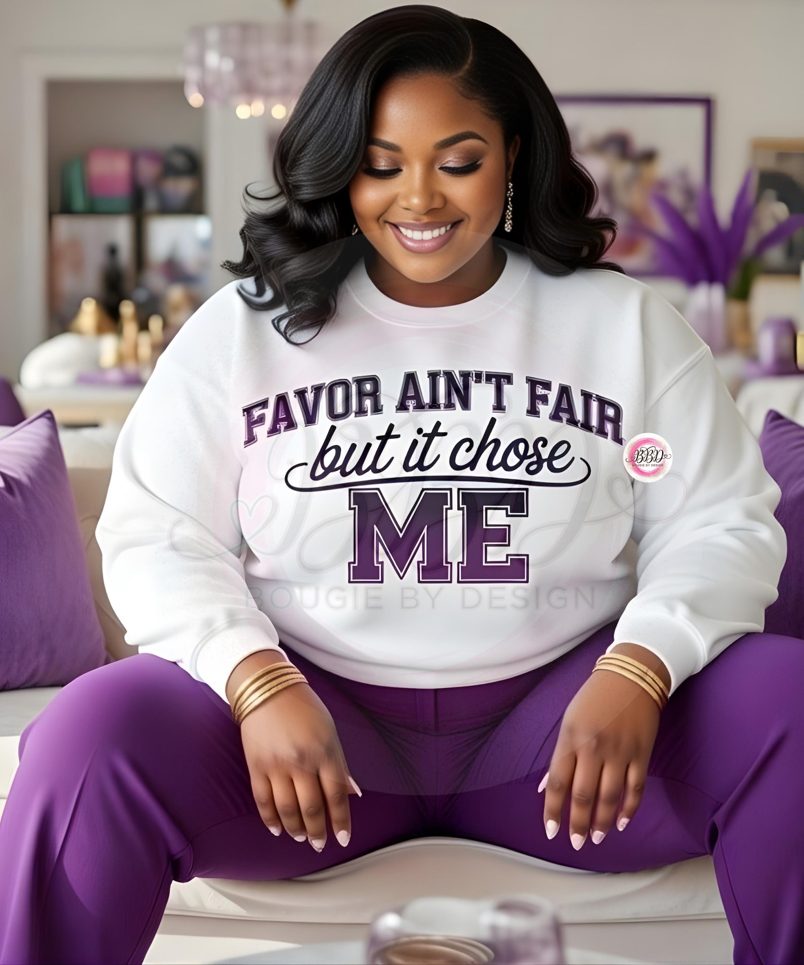Favor Ain’t Fair Christian Shirt Design | Purple Typography (digital ...