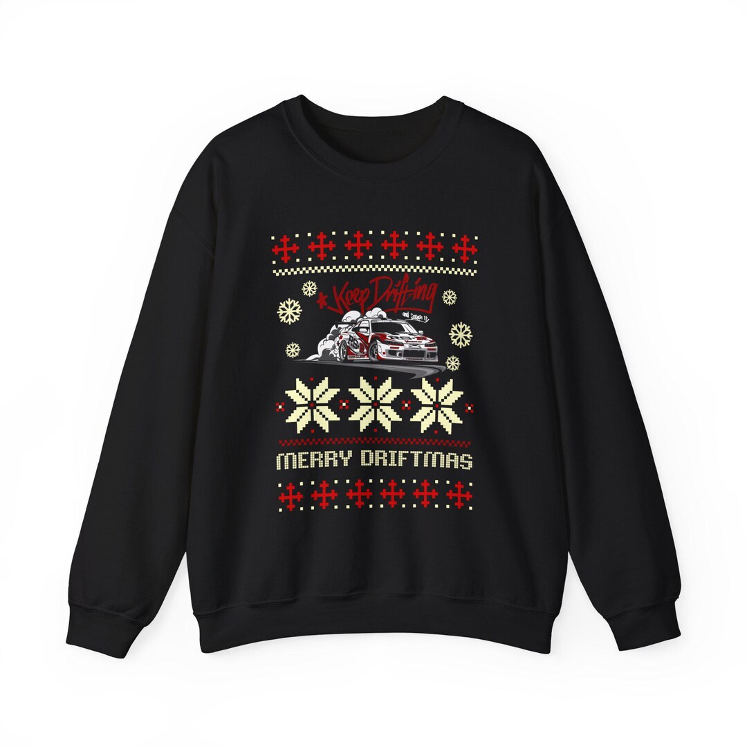 Merry Driftmas S15 Sweatshirt | JDM Ugly Christmas Sweater | Drift Car ...
