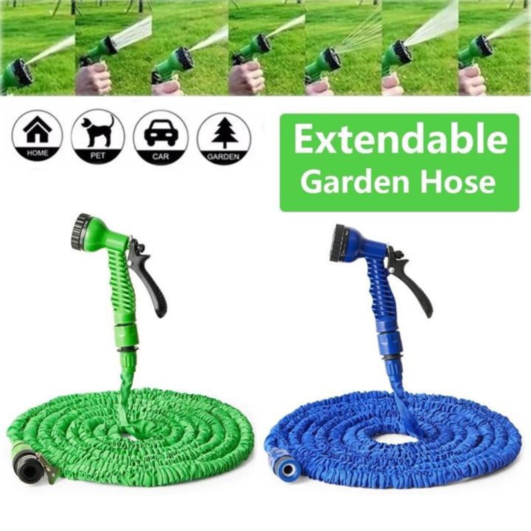 Expandable High-pressure Garden Hose With Multi-function Sprayer - Etsy