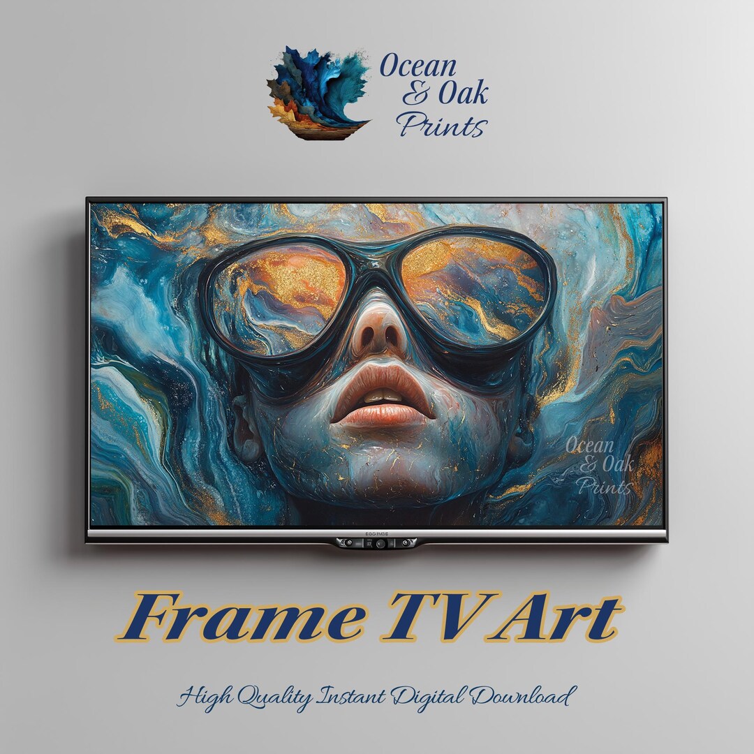 Surreal Scuba Diver Portrait Art for Frame TV, Dreamy Coastal Decor ...