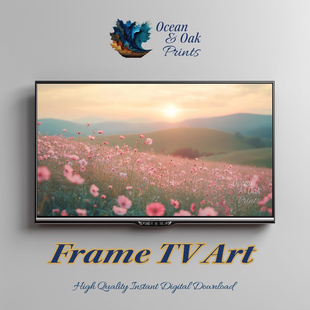 Rustic Cottagecore Field of Wildflowers Frame TV Art (digital Download ...