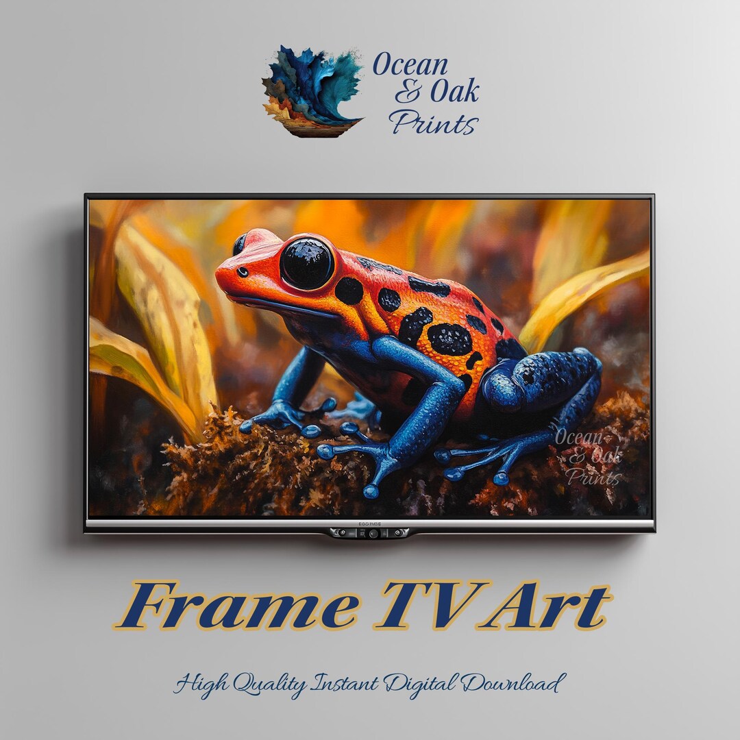 Tropical Poison Dart Frog Art for Frame TV, Vivid Digital Decor, Bold ...