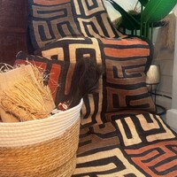 Natural Woven African Congo Kuba Raffia Cloth Fabric, Handmade - Etsy