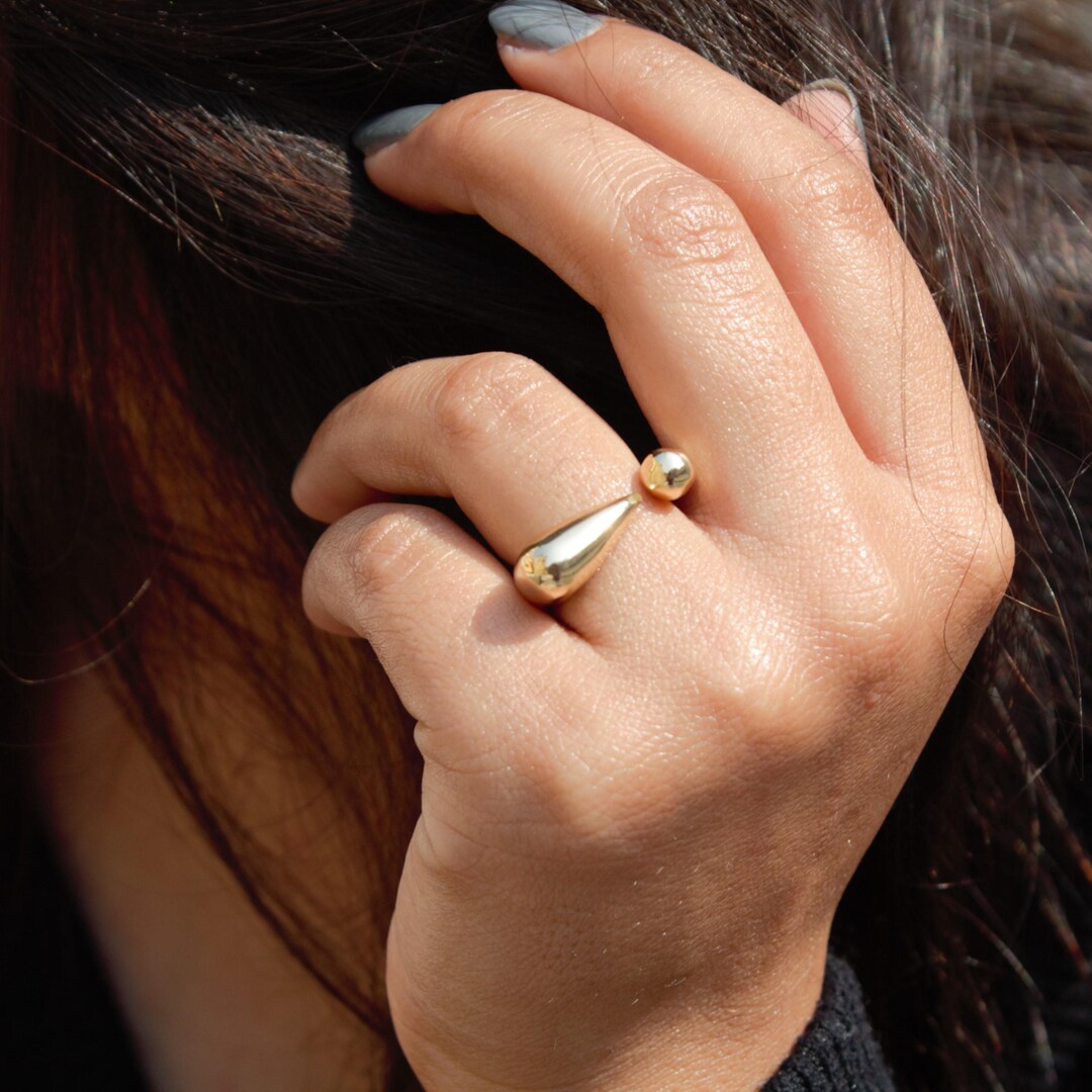 Lightweight Demi Fine Open Band Ring– Brass & Alloy Mix Jewelry for Her ...