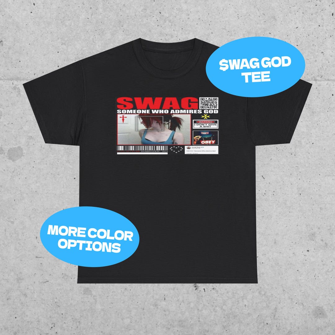 SWAG GOD Tshirt | Unisex Tshirt, Y2K, Underground Scene Tee, Emo Swag ...