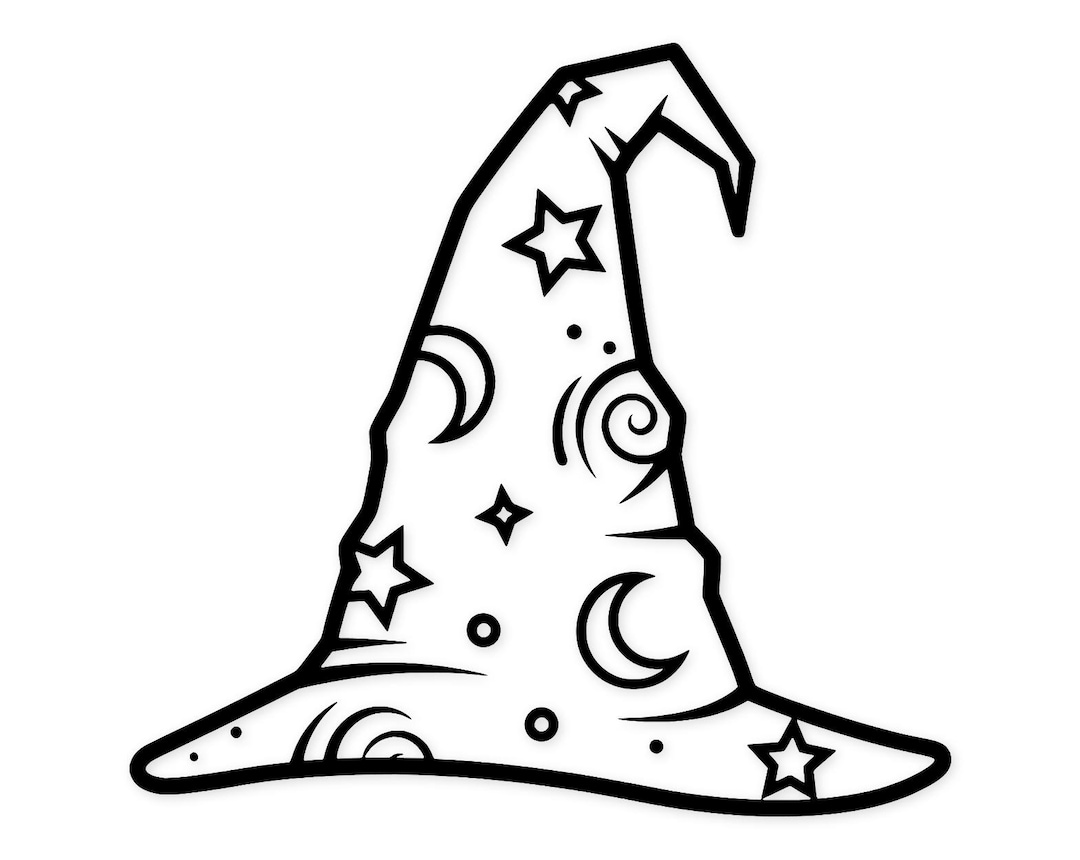Wizard Hat Svg Png: Clean Bold Lines for Cricut Crafts - Etsy