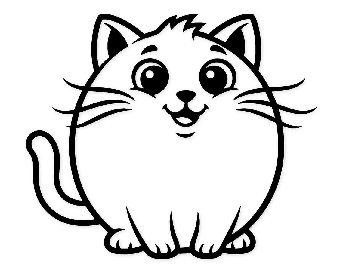 Kawaii Cat Svg Png: Cute Character Design for Mugs and T-shirts - Etsy ...