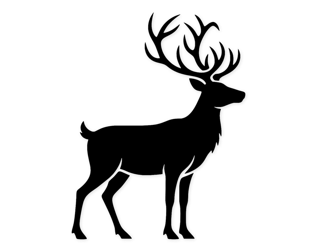 Reindeer Silhouette Svg Png: Bold Minimalist Design for Holiday Decor ...