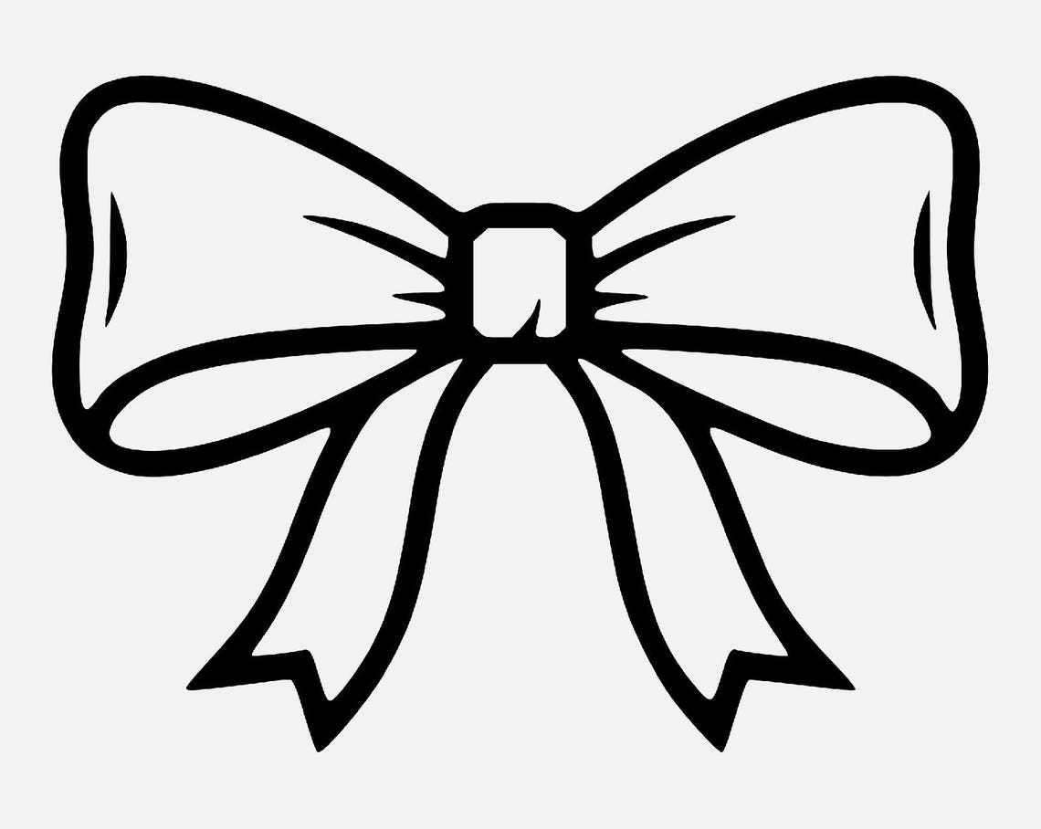 Gift Bow Svg Png: Minimalist Cut Design for Cricut - Etsy