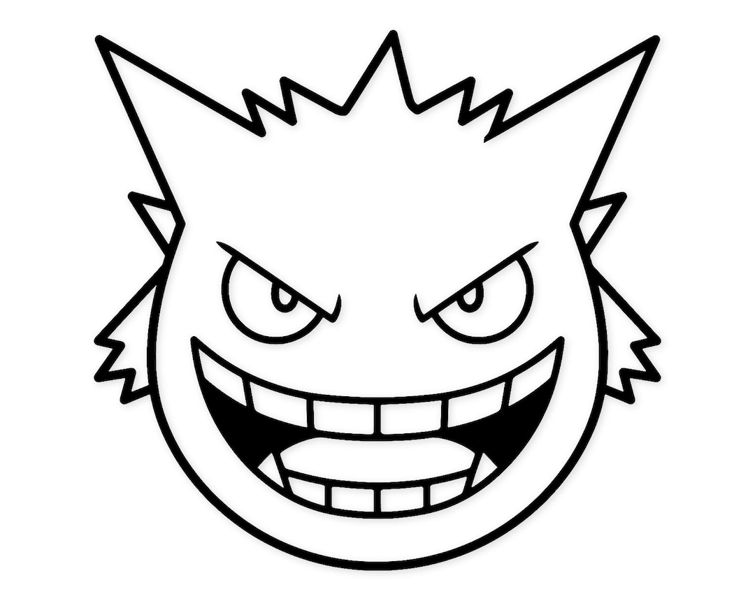 Gengar Face Svg Png: Cut Ready Digital Design for Cricut Silhouette ...