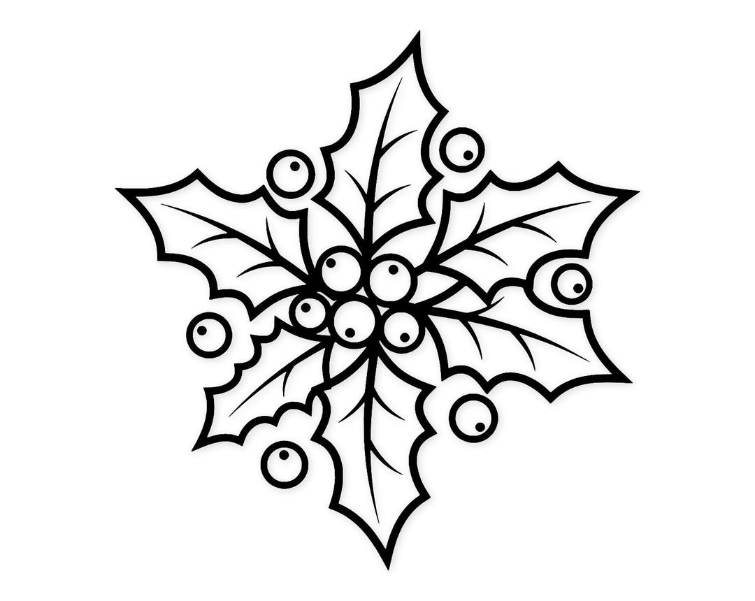Holly Svg Png: Bold Design for Holiday Crafts - Etsy Canada