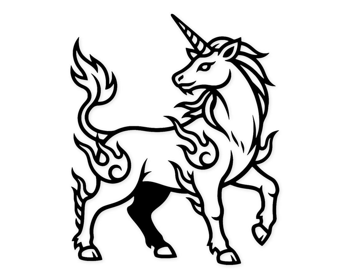 Kirin Svg Png: Clean Line Art for Cricut & Silhouette - Etsy