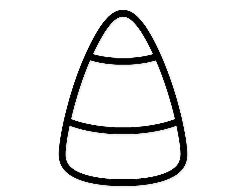 Candy Corn Outline Svg Png: Clean Cut File for Cricut & Silhouette - Etsy