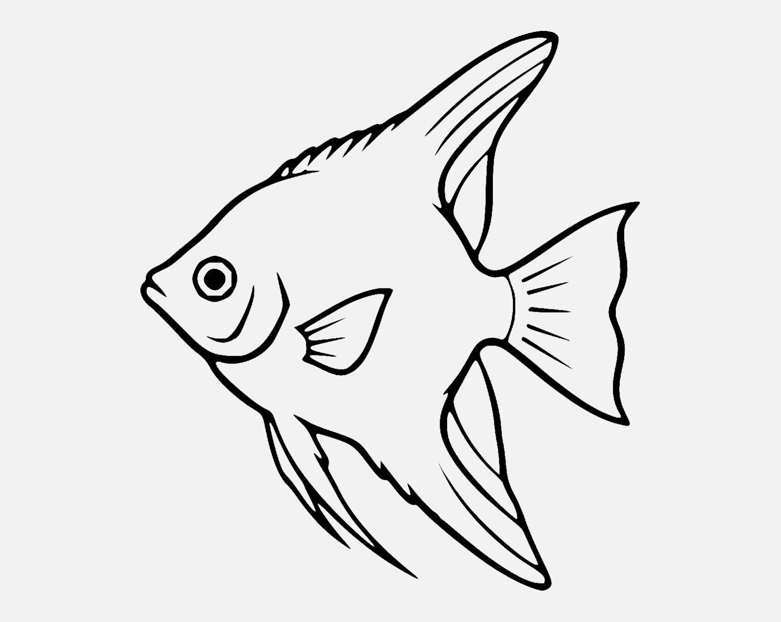 Angelfish Svg Png: Elegant Clean Cut File for Crafts - Etsy