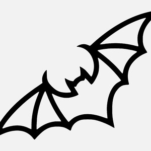 Bat Wing Vector Svg Png: Clean Bold Line Art for Cricut Silhouette - Etsy