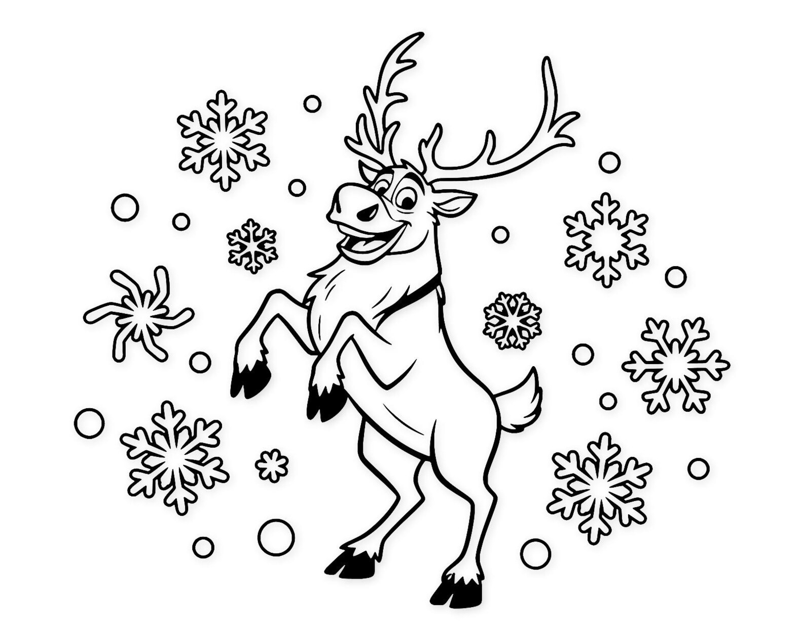 Sven's Snowflake Dance Svg Png: Cut Ready Digital Design for Cricut ...