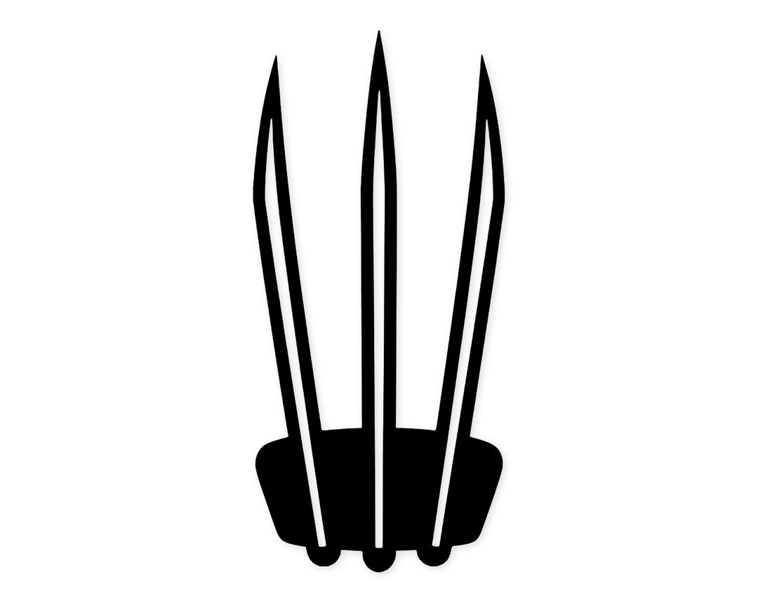 Wolverine Claws Svg Png: Clean Outline for T-shirts - Etsy