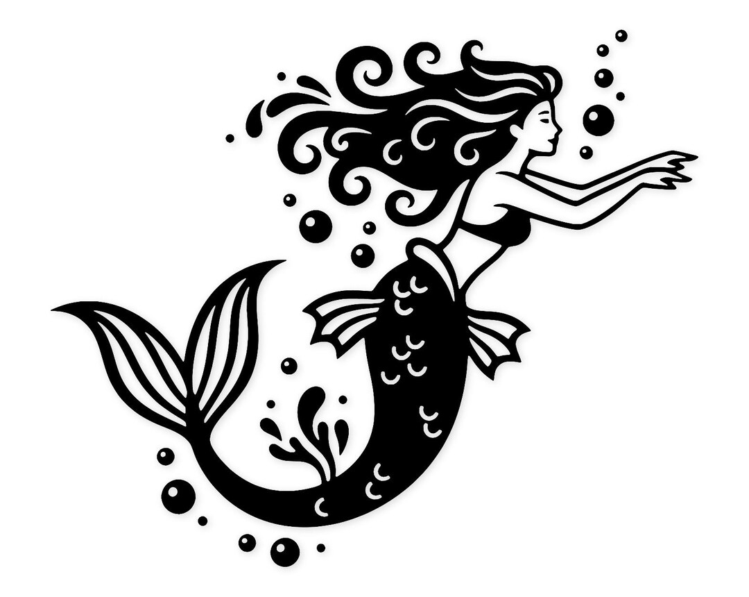 Mermaid Svg Png: Bold Aquatic Design for Crafts - Etsy